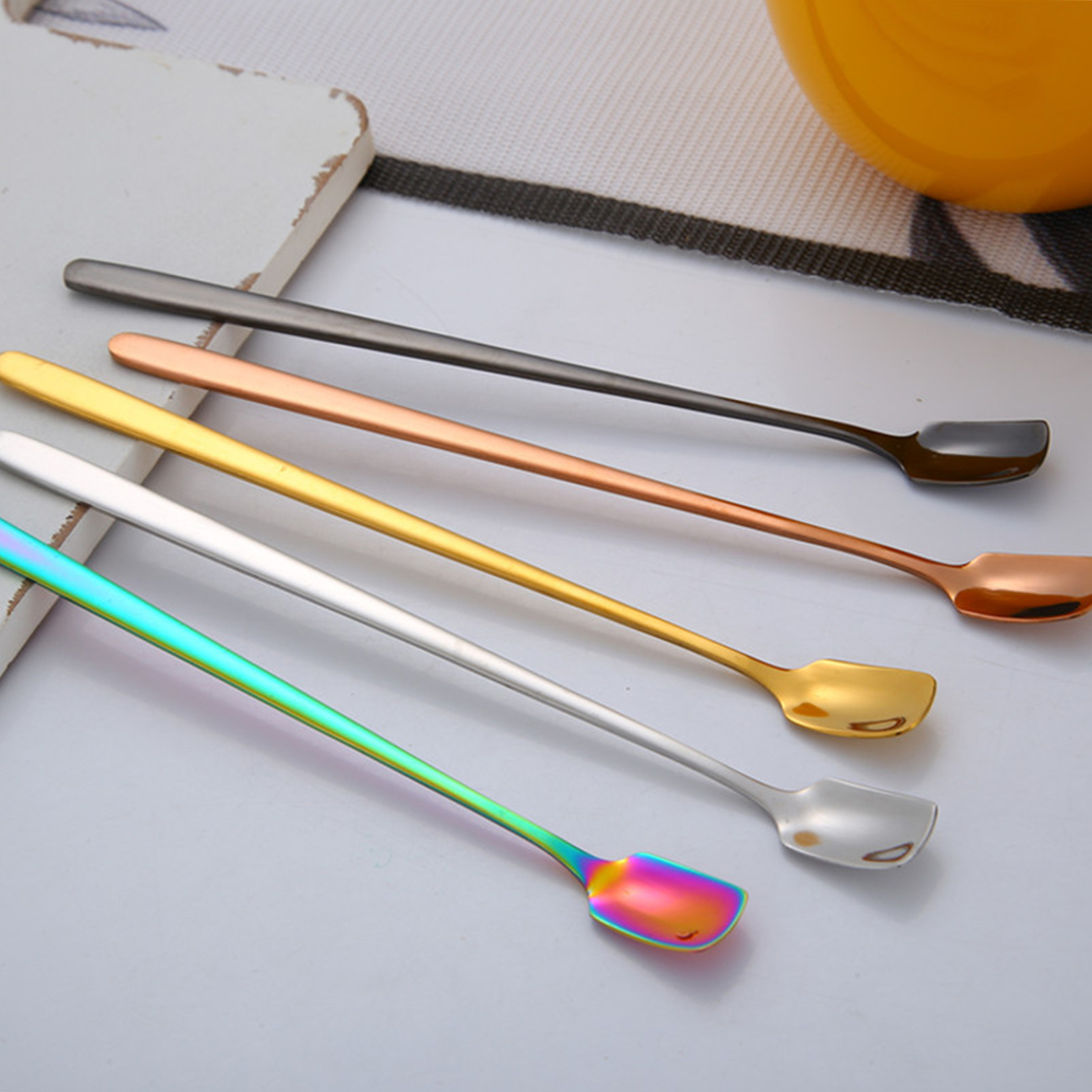 Stirring Spoon Slim Comfortable to Hold Stirring Hot Drinking Spoon 5 ...