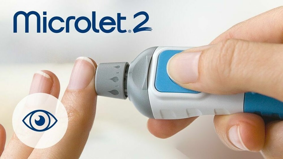 Microlet 2 Adjustable Lancing Device + AST Clear Cap + Lancets Bayer ...