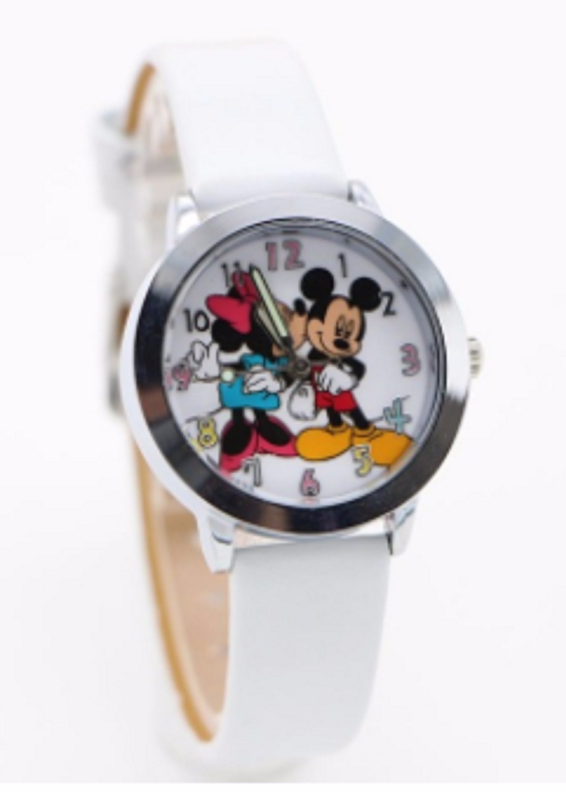 Kids Girls Mickey & Minnie Mouse Wrist Watch Analogue Leather Strap ...