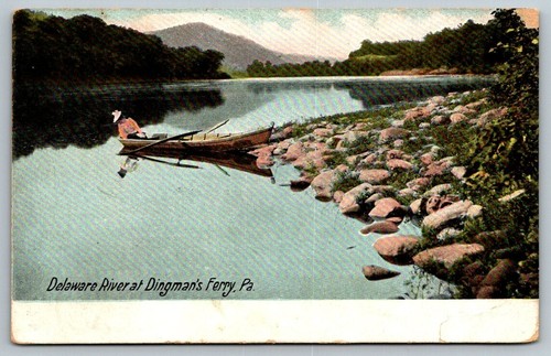 Delaware River At Dingman's Ferry Pennsylvania Postcard 1908 | eBay