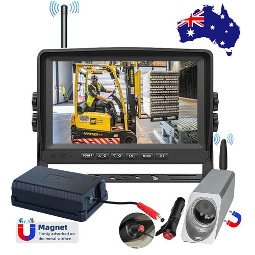 Digital Wireless 7" Monitor for Forklift Front View Camera Magnetic ...