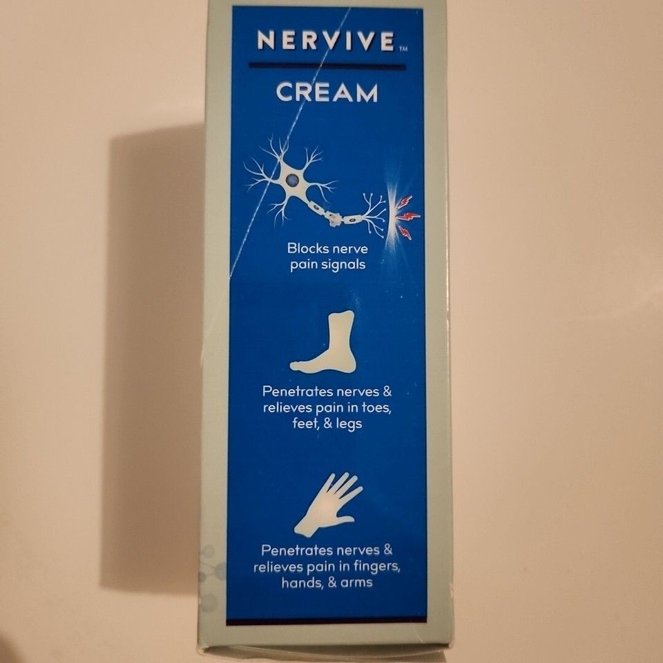 Nervive Pain Relieving Cream 3oz Targets Nerve Pain Receptors Maximum ...