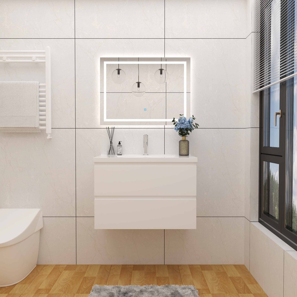 Large Size Bathroom Mirror LED Light Anti Mist Wall lighted Mirror with ...