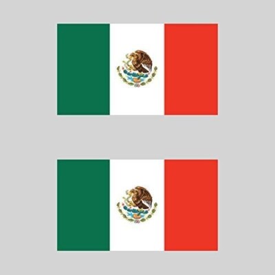 2x REFLECTIVE MEXICO FLAG MEXICAN Decal Stickers Exterior Many Sizes ...
