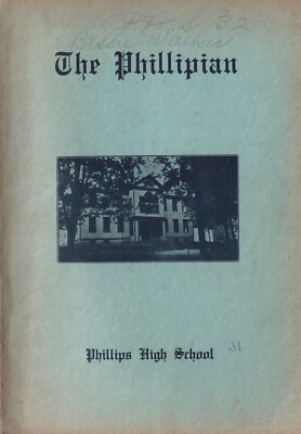 High School Yearbook Phillips Maine ME Phillips High School Phillipian ...