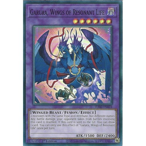 RA02-EN024 Garura, Wings of Resonant Life : Super Rare Card : 1st ...