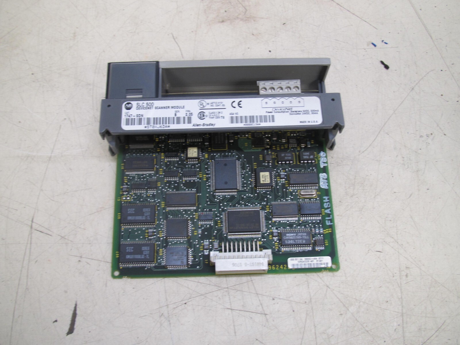 AB Allen Bradley SLC 500 DeviceNet Scanner PLC Module 1747-SDN Ser. B ...
