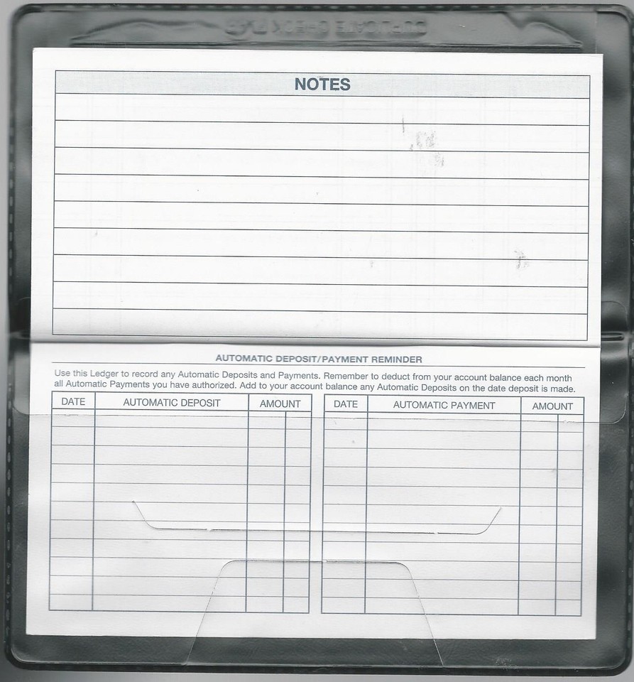 NEW VINYL CHECKBOOK COVERS WITH DUPLICATE FLAP NAVY BLUE OR BLACK ...