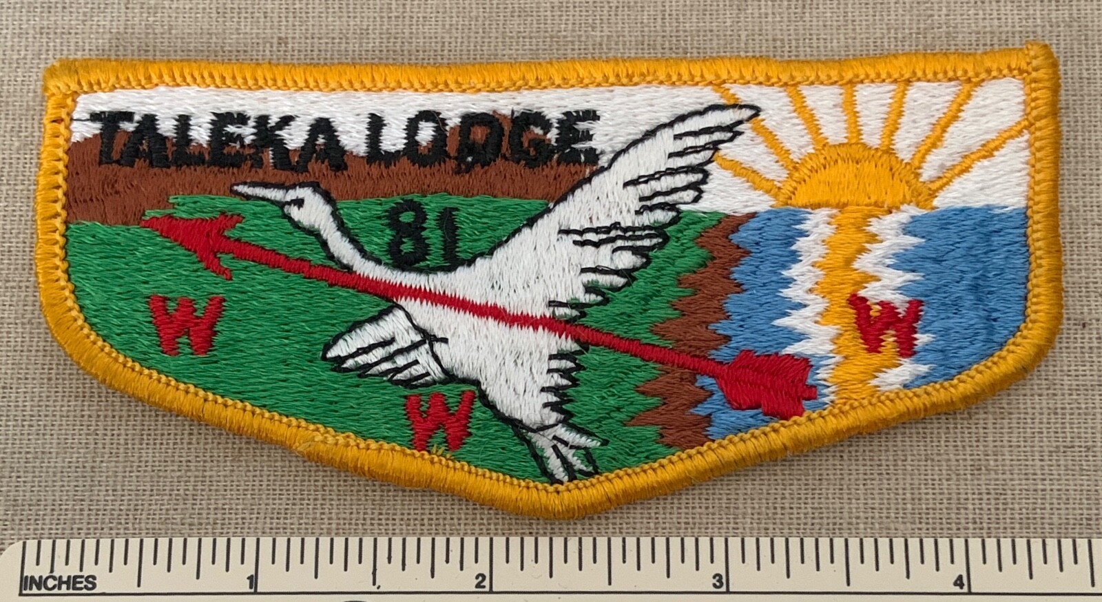 Vintage 1960s OA TALEKA LODGE 81 Order of the Arrow FLAP PATCH WWW ...