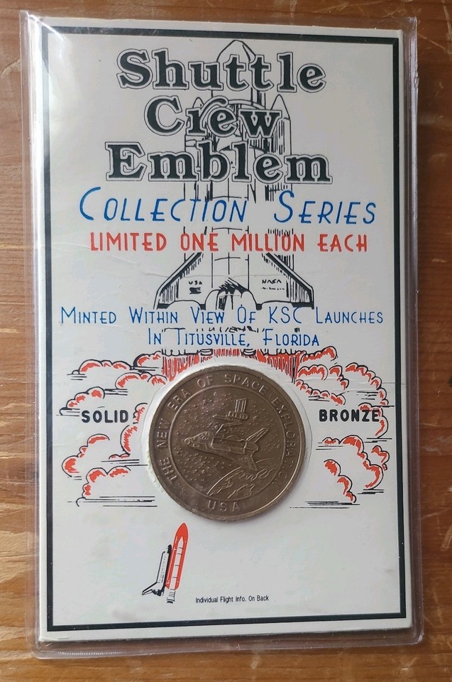 Limited Edition Shuttle Crew Emblem Coin Solid Bronze Coin In Case New ...
