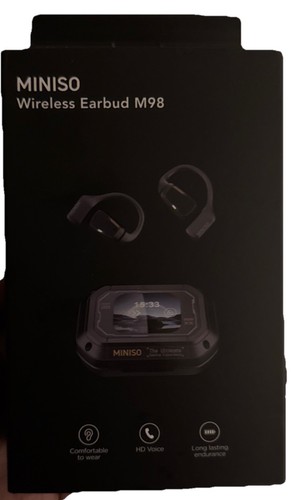 Miniso M98 Wireless Earbuds Open Ear Bluetooth 5.4 Headphones LED ...