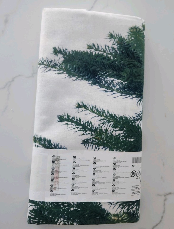 IKEA VINTER 2020 Pre-cut Fabric 59" X 87" Christmas Tree Cotton New | eBay