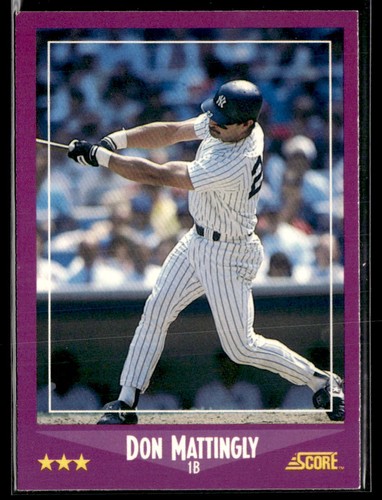 1988 Score #1 Don Mattingly Yankees Baseball Card 2602E | eBay