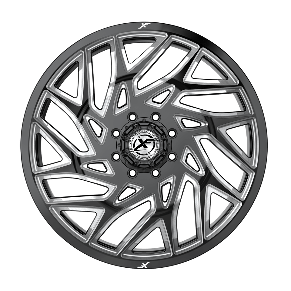 (Set-6) XF Off-Road XF-229 Dually 22x8.25 8x210 110mm Black Milled ...