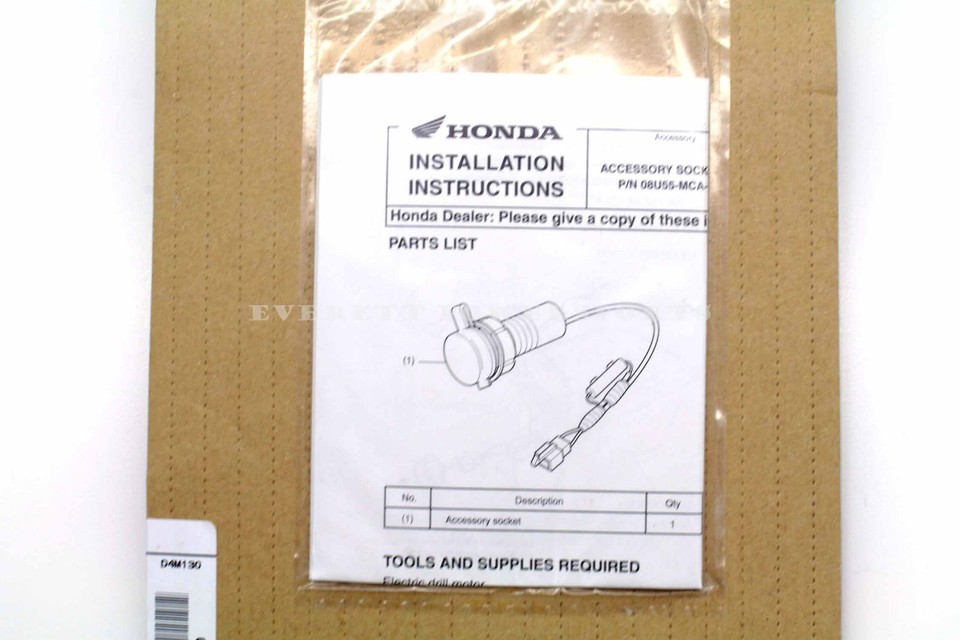 New Genuine Honda 12V Electrical Socket Power Outlet Plug GL1800 ...
