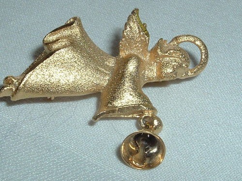 VINTAGE GG ANGEL & BELL BROOCH LAPEL PIN | eBay