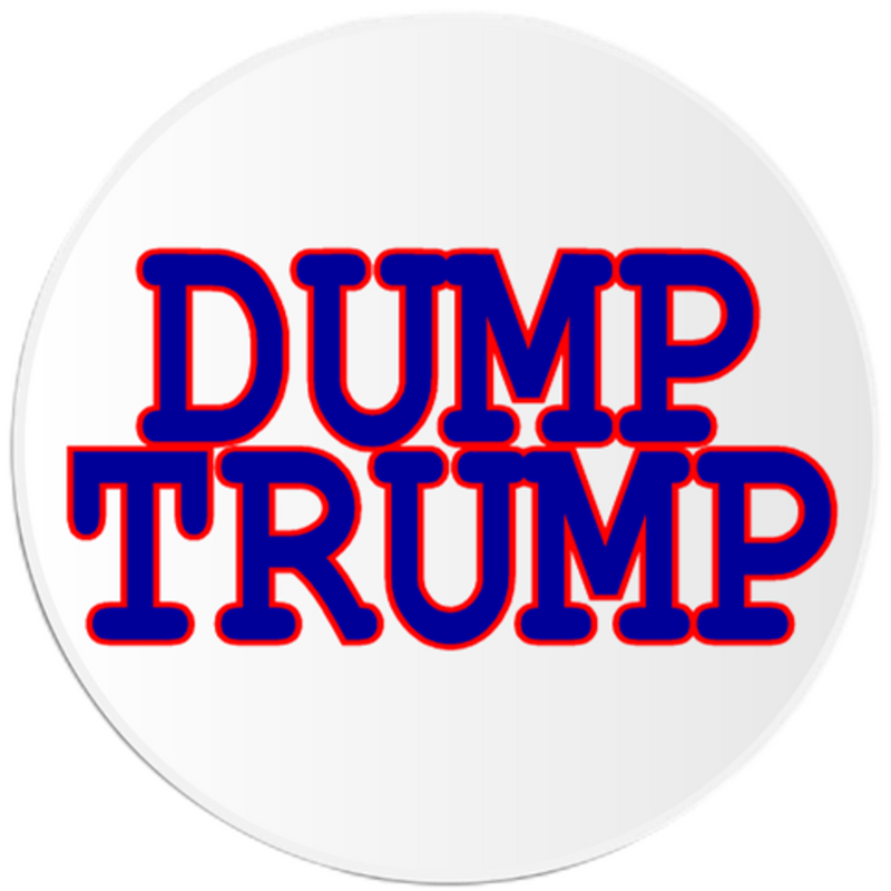 Dump Trump - Circle Sticker Decal 3 Inch - Anti Donald Democrat Humor ...