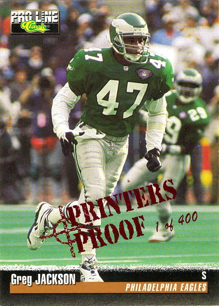 PRINTER'S-PROOF Greg Jackson /400 EAGLES LSU Tigers | eBay