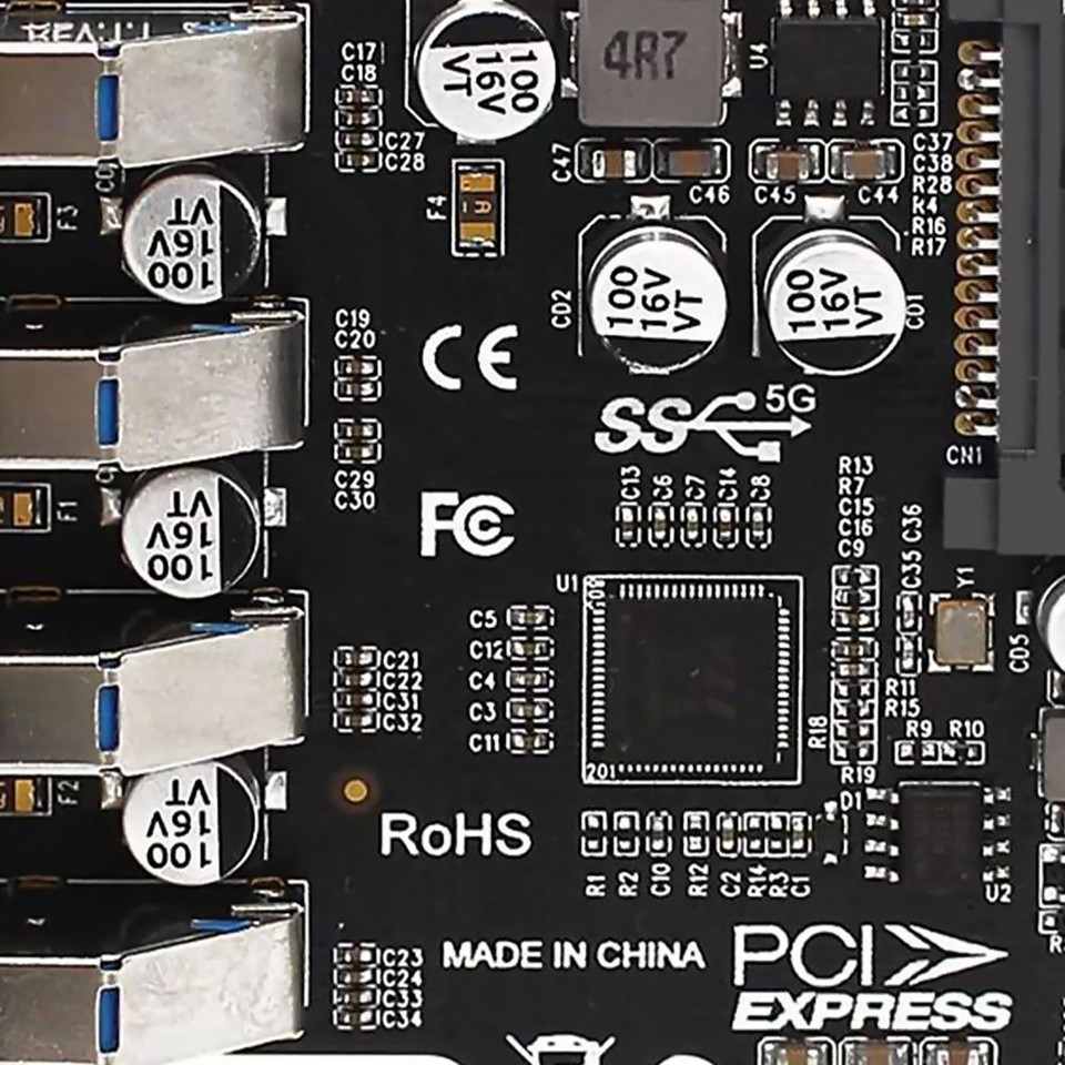 4-Ports PCI-E To USB 3.0 HUB PCI Express Expansion Card Adapter 5Gbps ...