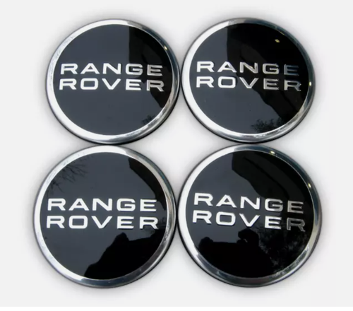 Range Rover Land Rover 4x Black Finish Wheel Center Caps - 4 Pc - Hub ...