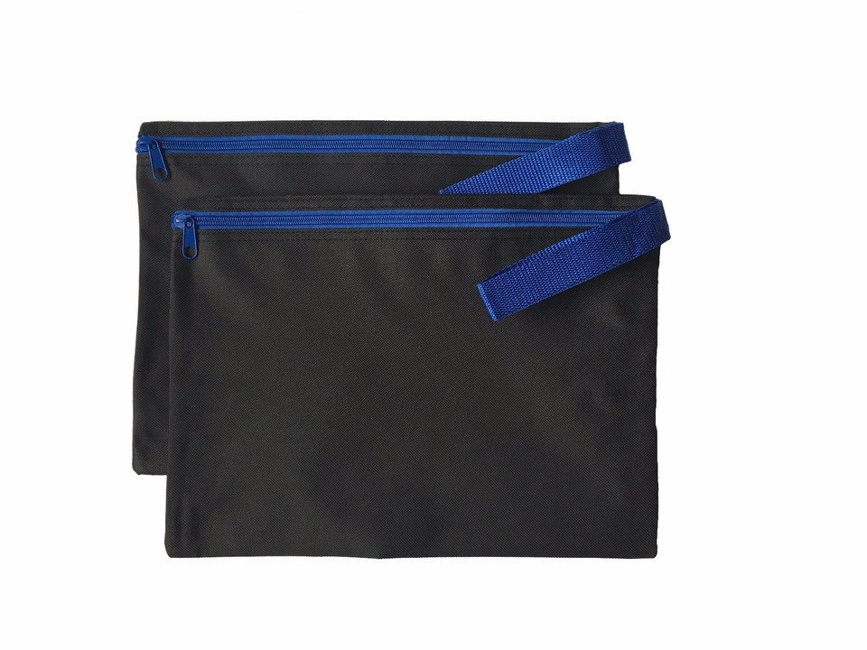 2 Pieces Large Zippered Carry Pouch Bag Documents Bags W Handle ...
