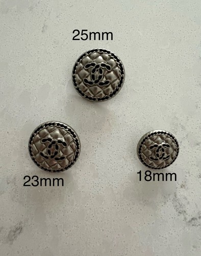 CHANEL Silver Metal Button 23mm | eBay