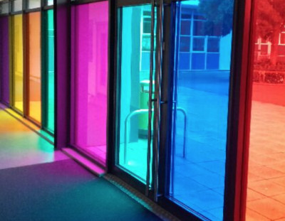 Transparent Colourful Window Film Sicky Back Optically Clear Stain Glass Tint uk | eBay UK