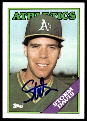 1988 Topps Baseball Storm Davis Auto Oakland Athletics #248 Signed | eBay
