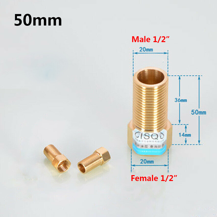 1/2" Brass Male to Female Thread Extension Connector Fittings Adapter ...