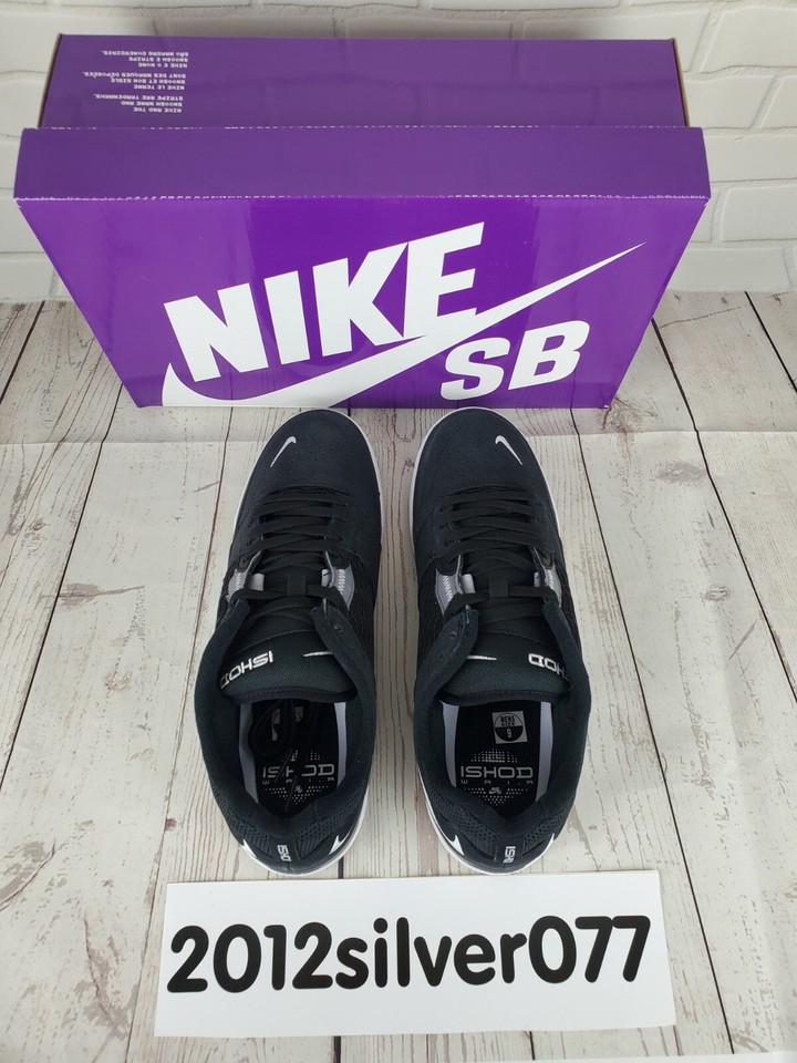 Size 9 Nike Men's Ishod Wair SB 'Black-White' Skate Shoes DC7232-001 ...