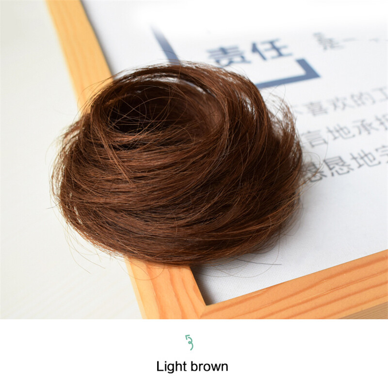 Men Alpha 100% Remy Human Hair Buns Half Circle Hair ball Fluffy Buns ...