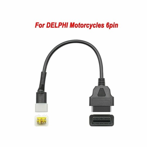 3 Pin OBD to OBD2 Diagnostic Tool Adapter Cable for Motorcycles Delphi ...