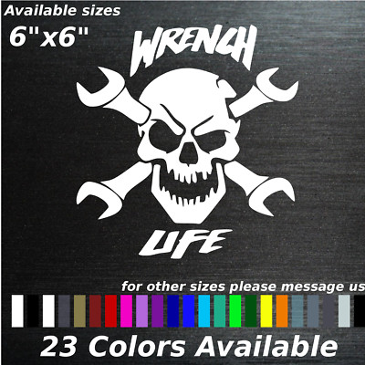 PAIR Wrench life decal sticker mechanic tool box | eBay