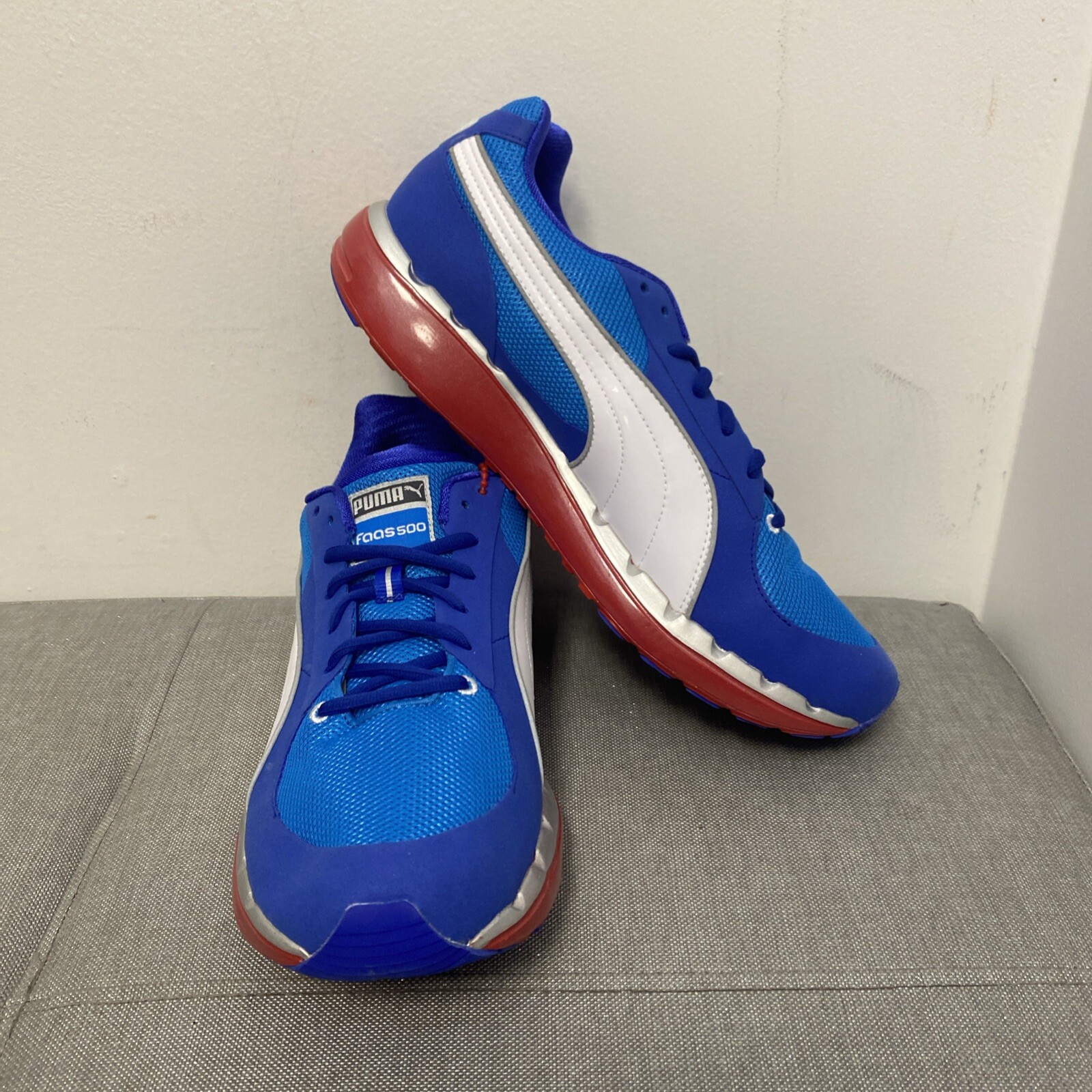 NIB PUMA 185160-04 FAAS 500 BLASTR-DZIGBL-WHT-SLVR-RED SHOES SZ 11 # ...