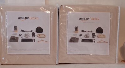 AmazonBasics Lightweight Super Soft Microfiber Sheet Set- Twin Beige NIP | eBay