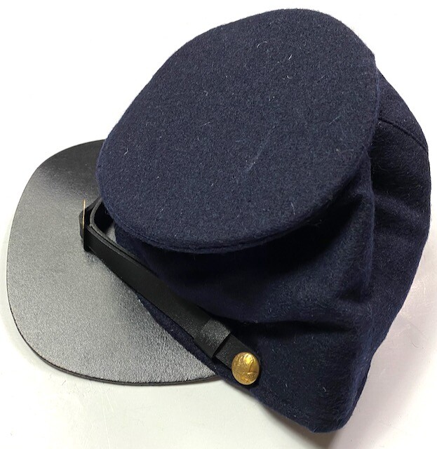 CIVIL WAR US UNION BLUE WOOL ENLISTED KEPI FORAGE BUMMER CAP HAT-XLARGE ...