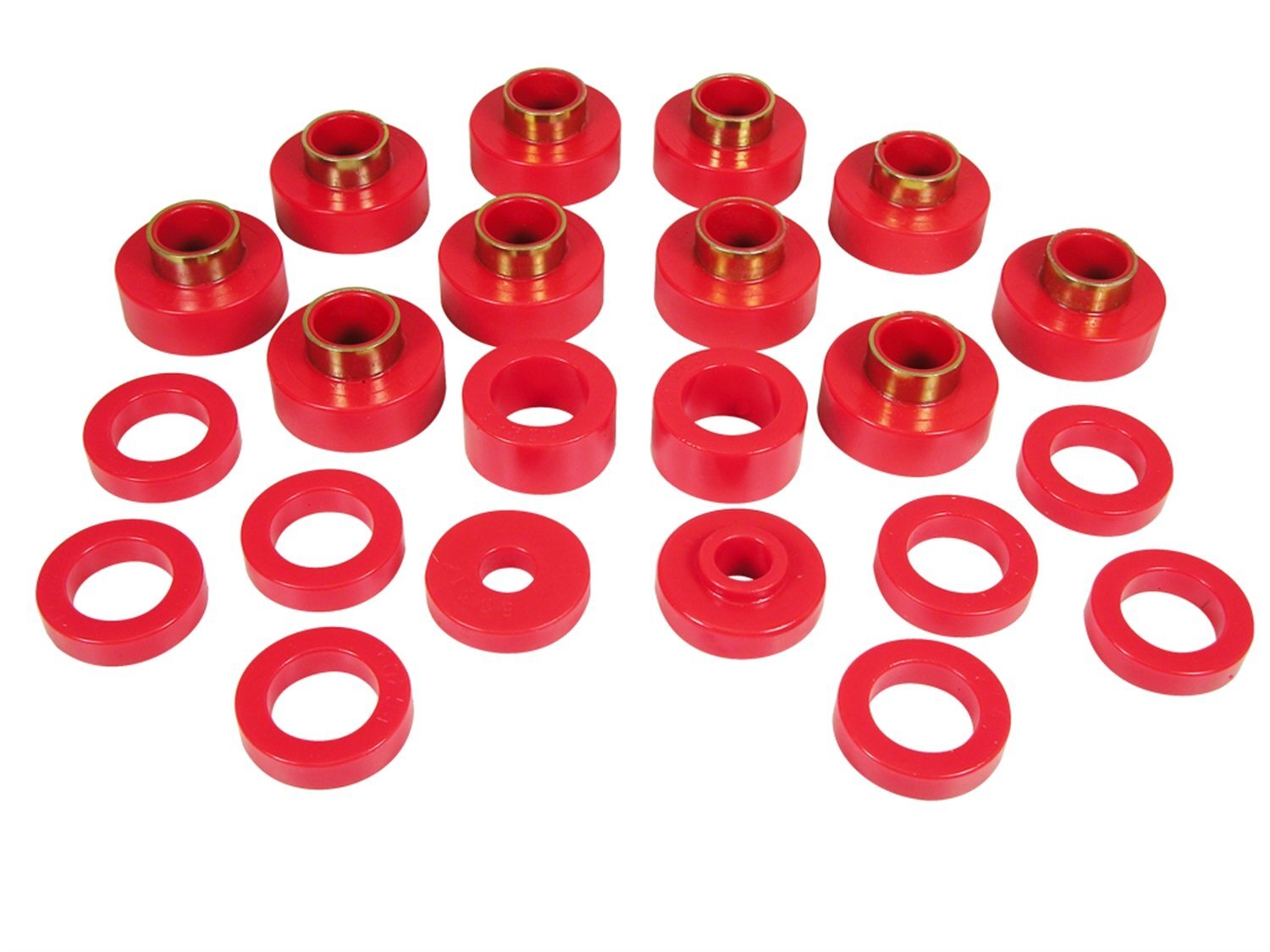 Prothane 1-103 Red Body Mount Bushing Kit for CJ5 CJ7 CJ8 YJ and TJ ...