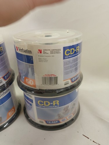 Lot Of 4 Verbatim CD-R 700MB 52x Speed 80 min Recordable Disc Pack of ...