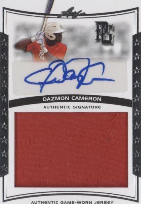 2014 Leaf Perfect Game Showcase - Jersey Autographs Daz Cameron #JA-DC1 ...