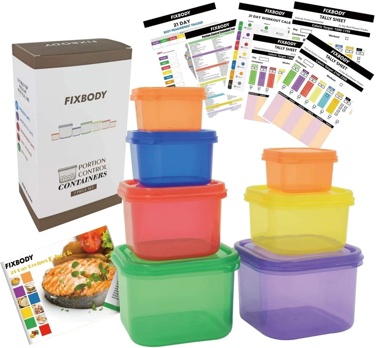 Beachbody 21 Day Fix Workout Program With 7 Piece Portion Control ...