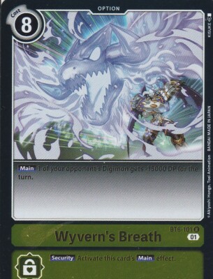 HOLO/FOIL BANDAI DIGIMON CARD WYVERN'S BREATH BT6 101 R | eBay