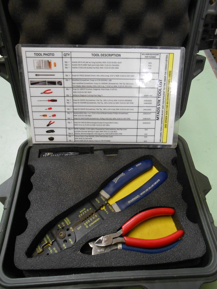 APACHE HELICOPTER SPECIAL TOOL SET MTADS STK Snap-on, Williams ...