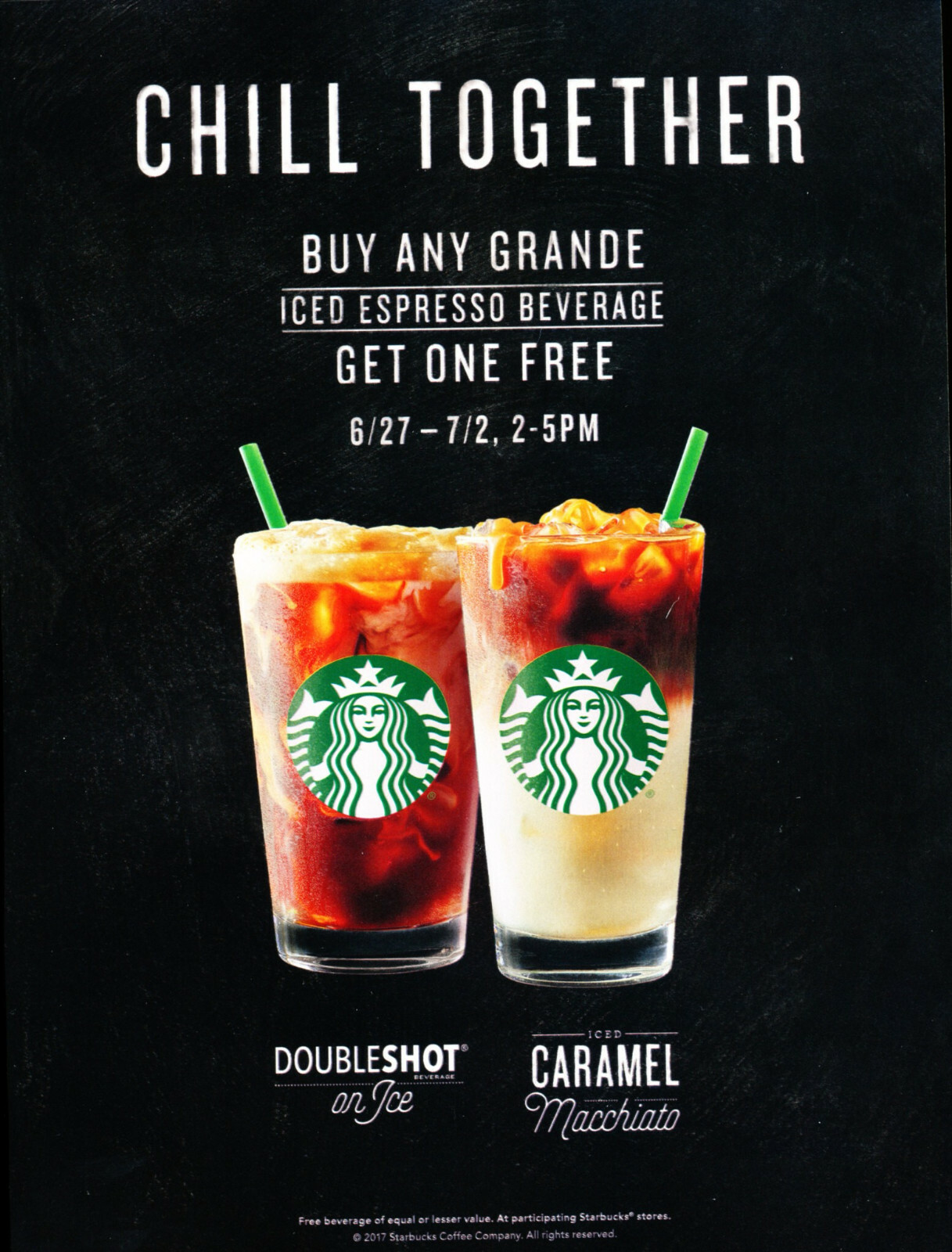 STARBUCKS COFFEE AD #53 RARE 2017 OUT OF PRINT MAGAZINE AD CHILL ...