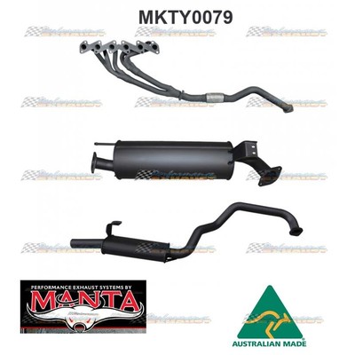 MANTA Extractors & 2.5" Exhaust for Toyota Landcruiser HZJ105 Series 4 ...
