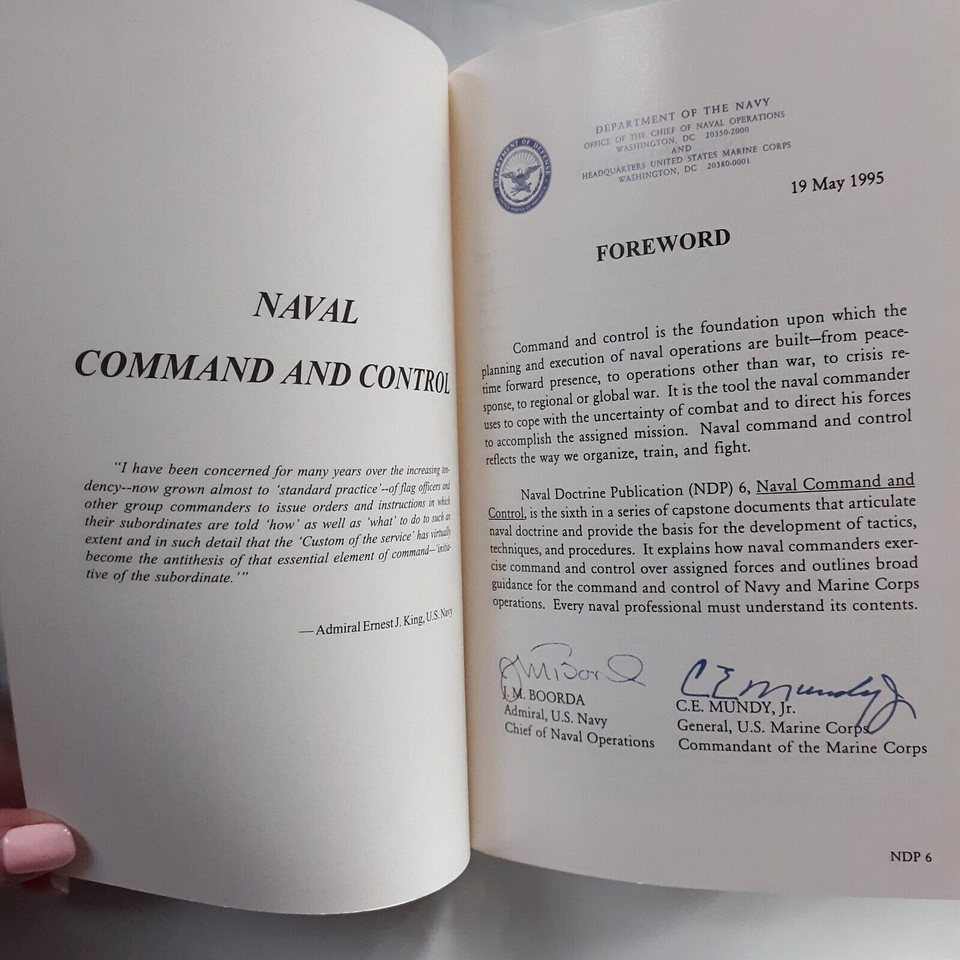 Naval Doctrine Publication 6 NAVAL COMMAND and CONTROL 19 May 1995 NDP ...