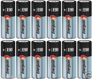 12 Energizer E90 N Alkaline 1.5-Volt LR1 MN9100 910A Battery Bulk Exp ...
