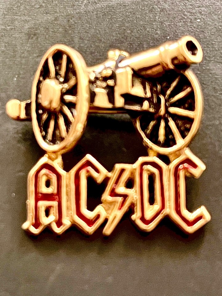 Vintage Rare AC/DC Cannon Pin For Those About To Rock Original Piece! Wow! | eBay