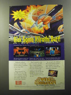 1992 Mindscape Advertisement - Wing Commander Video Game for Super NES ...