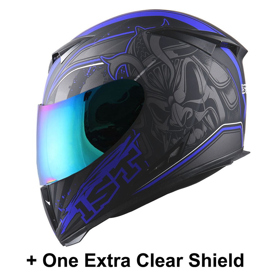 New 1Storm Adult Motorcycle Full Face Helmet Skull King + One Extra ...