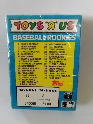 1991 Topps Toys 'R' Us Baseball Rookies Sealed 33 Card Set - Frank ...